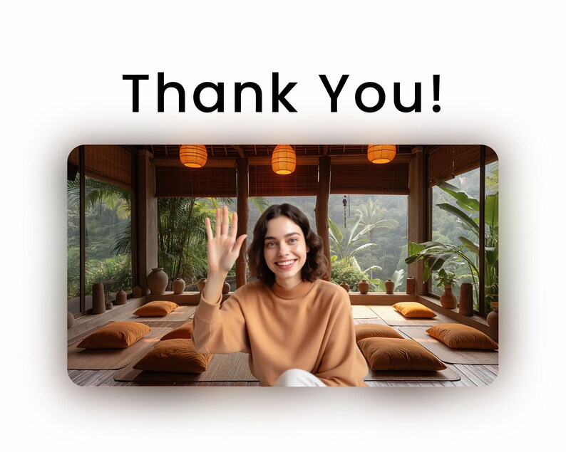 Realistic Virtual Background of the Meditation Room With Big Windows ...