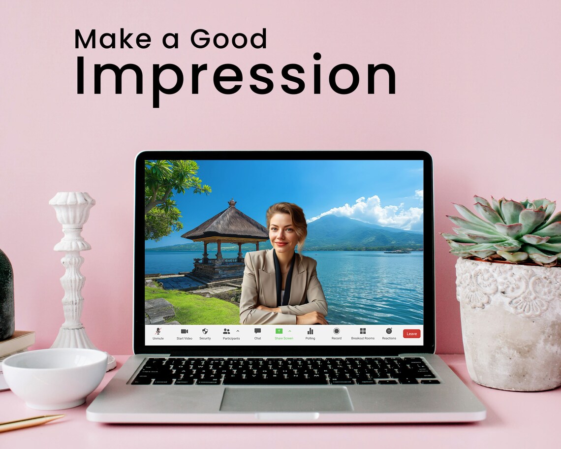 Bali Landscape Background for Zoom Zoom, Meet, Microsoft Teams Backdrop ...