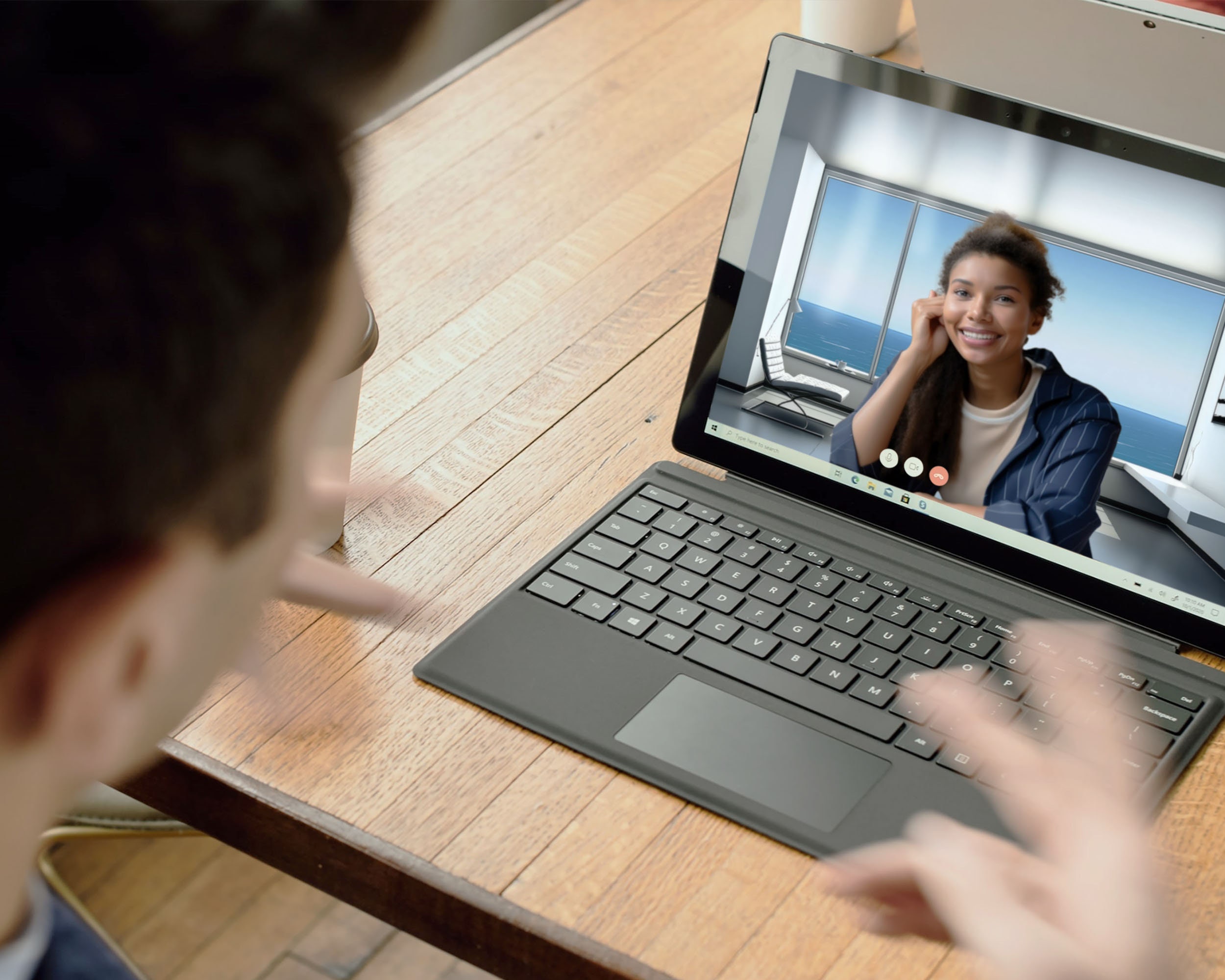 Sea View Office | Zoom Virtual Backgrounds | Microsoft Teams | Facebook ...