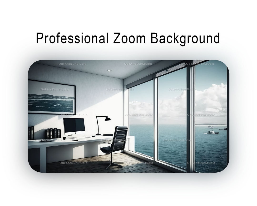 Sea View Office | Zoom Virtual Backgrounds | Microsoft Teams | Facebook ...