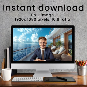 Zoom Background | Deck of Cruise Ship in the Ocean | Zoom Virtual ...