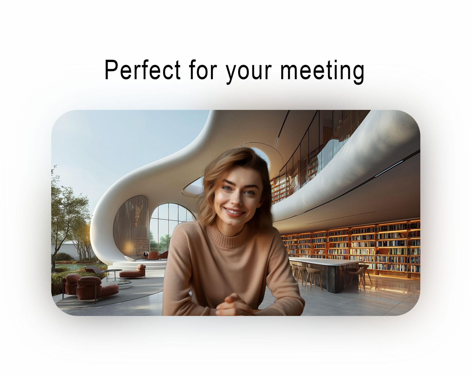 Modern Library Background | Office Virtual Wallpaper | Teams Background ...