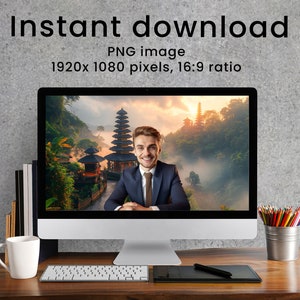 Bali Landscape Background for Zoom Zoom, Meet, Microsoft Teams Backdrop ...