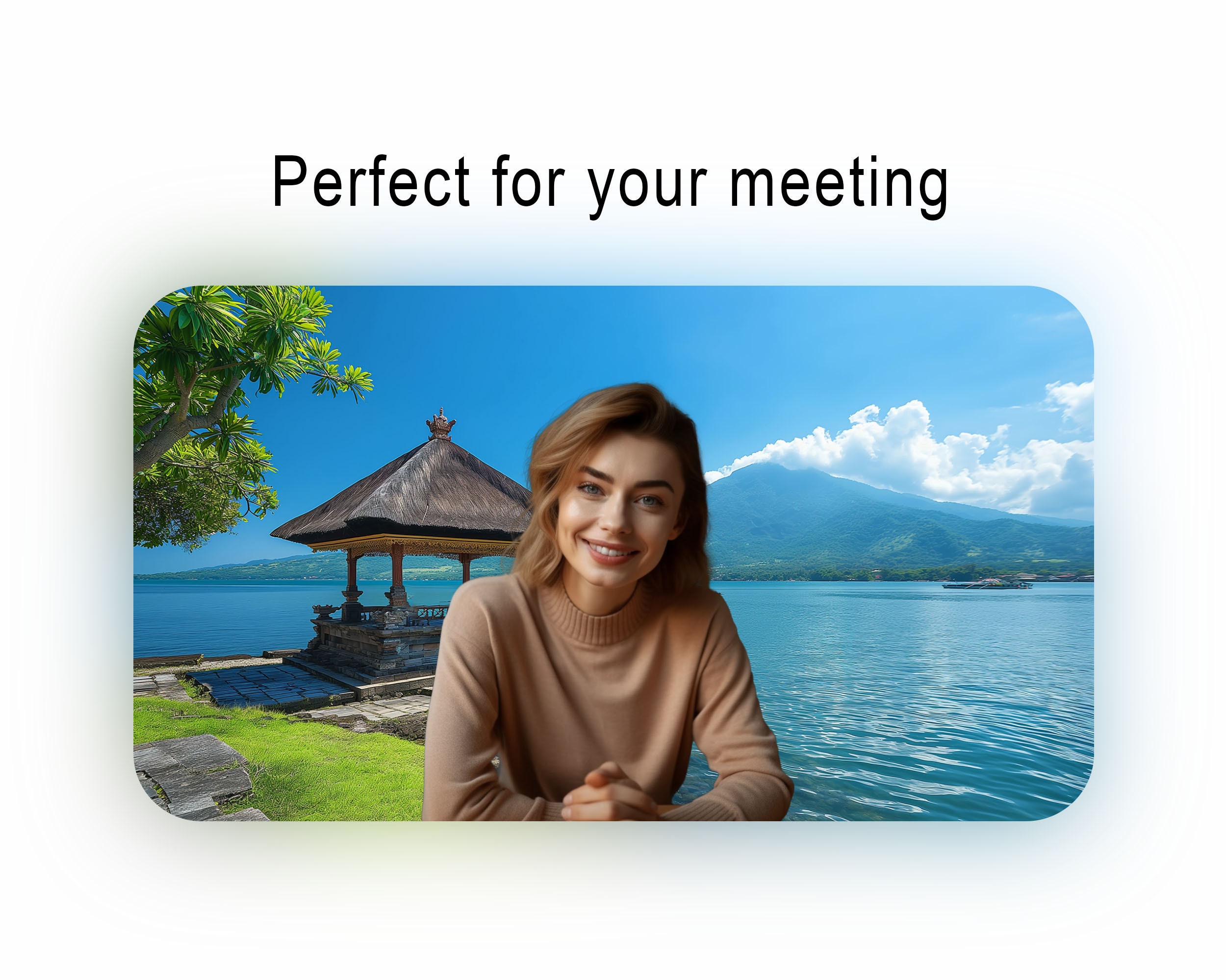 Bali Landscape Background for Zoom Zoom, Meet, Microsoft Teams Backdrop ...