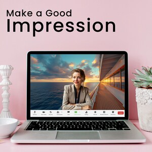 Zoom Background | Deck of Cruise Ship in the Ocean | Zoom Virtual ...