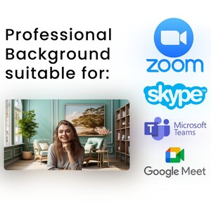 Realistic Virtual Background With a Psychotherapist Room View ...