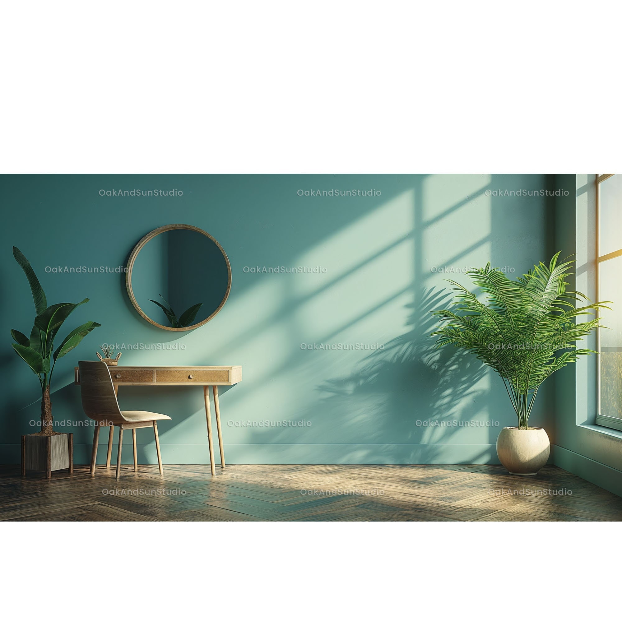 Realistic Virtual Background of Vanity Table in a Green Room With ...