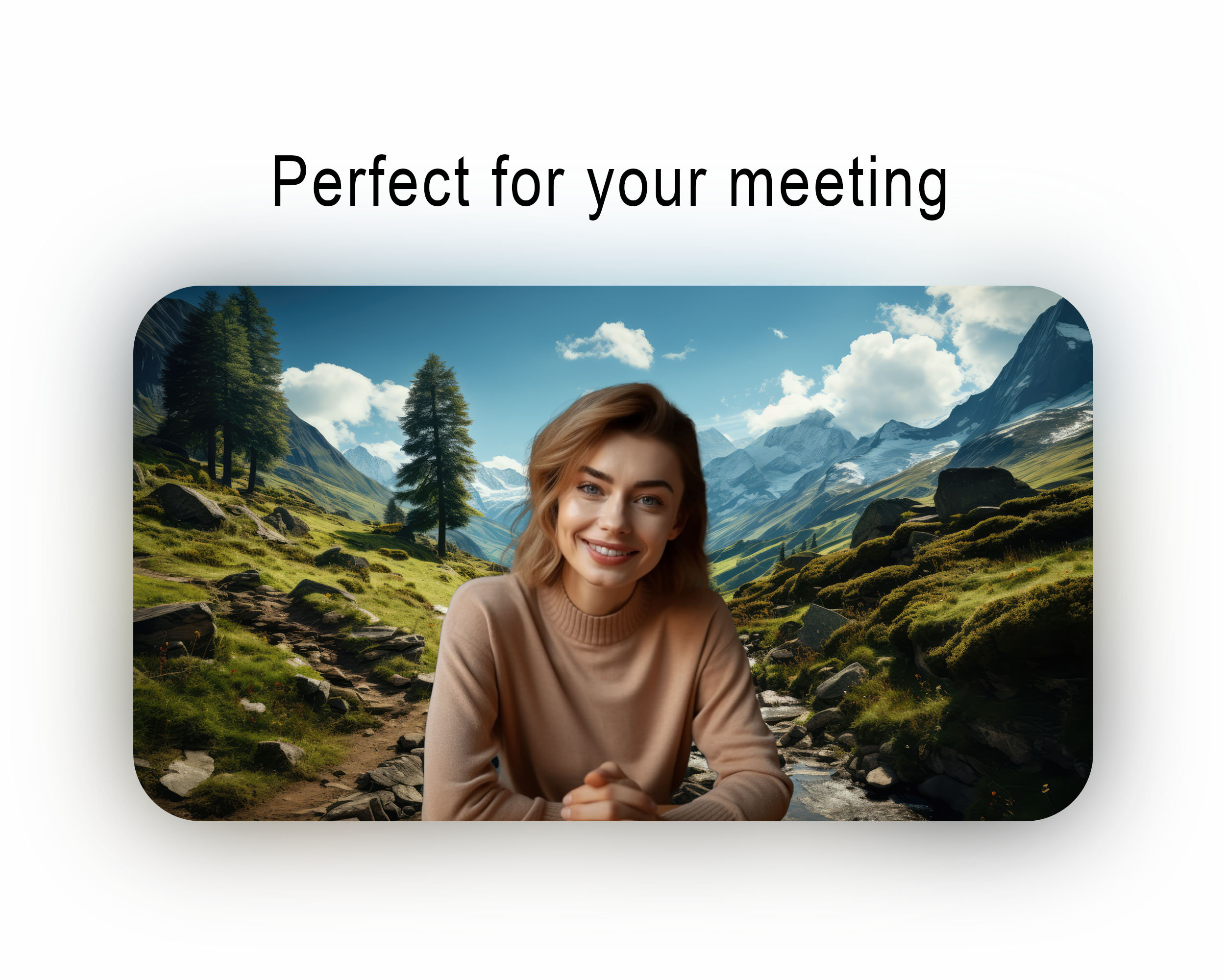 Realistic Virtual Background With Mountain View in Alps | Suitable for ...