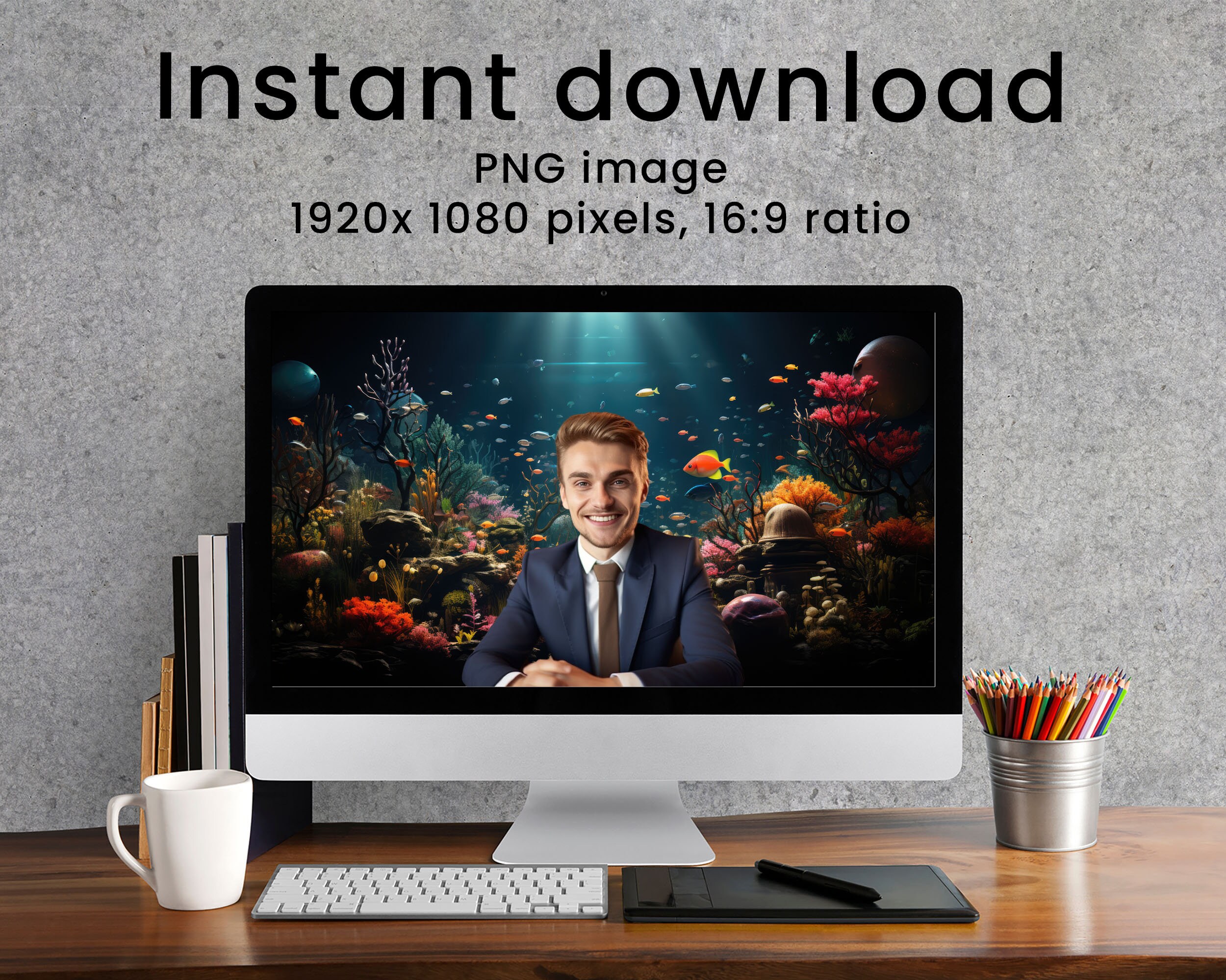 Realistic Virtual Background With Aquarium View for Ocean and Sea ...