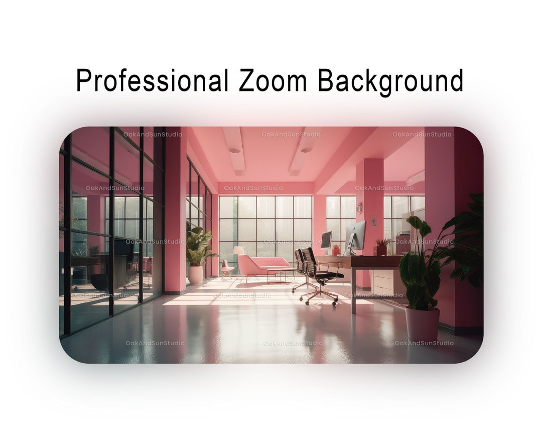 Virtual Background + 2 Gifts | Pink Office Barbie Style | Suitable for ...