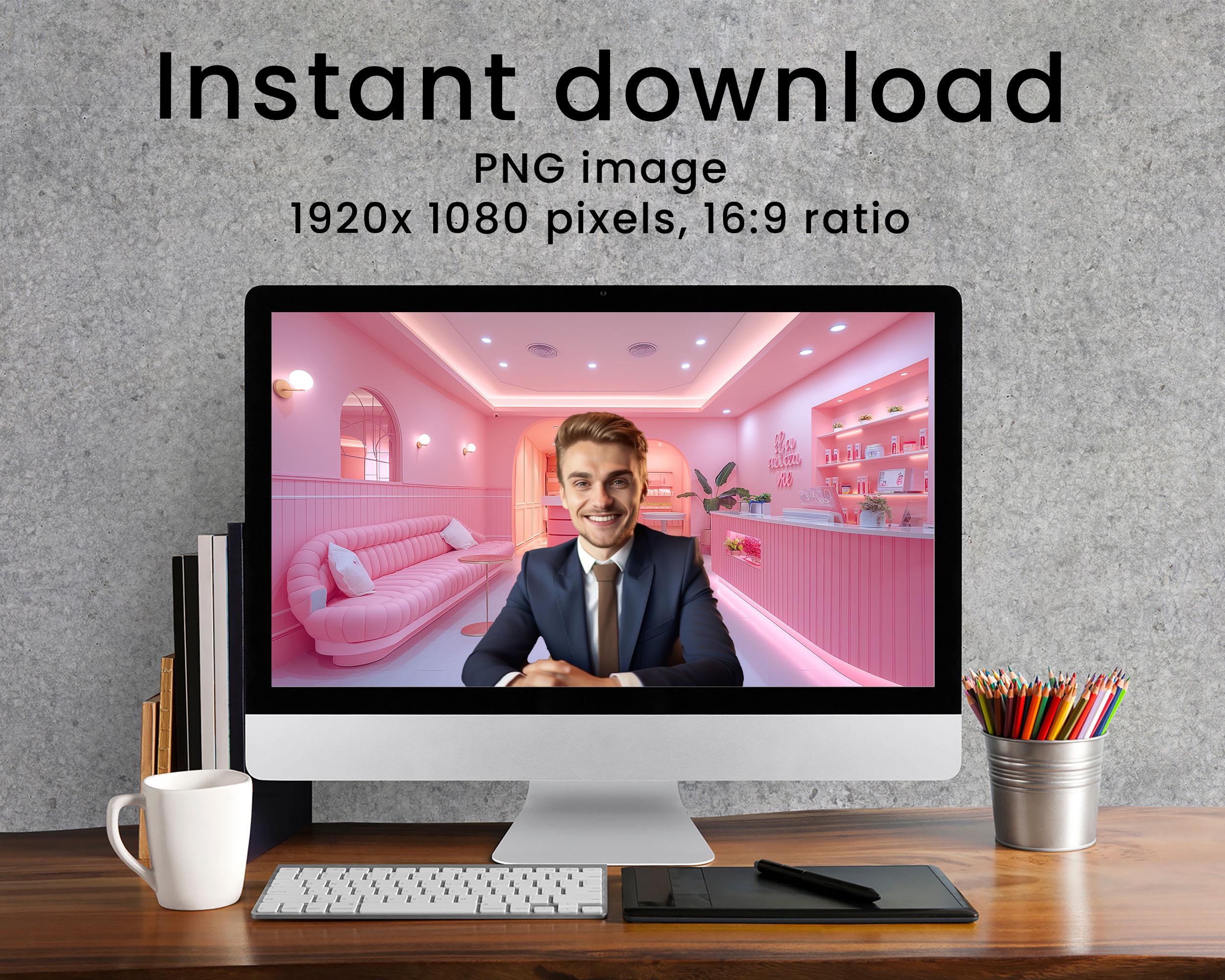 Pink Virtual Background of Vet Clinic | Suitable for Zoom, Google Meet ...