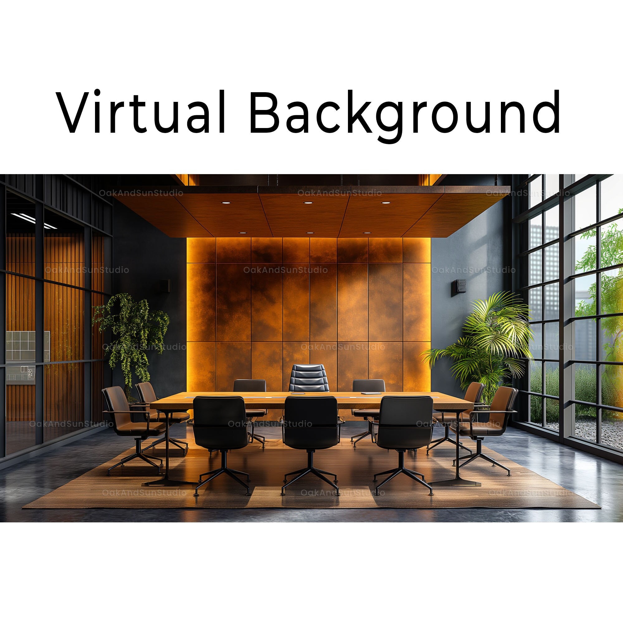 Brown Modern Meeting Room | Corporate Office | Zoom Virtual Backgrounds ...