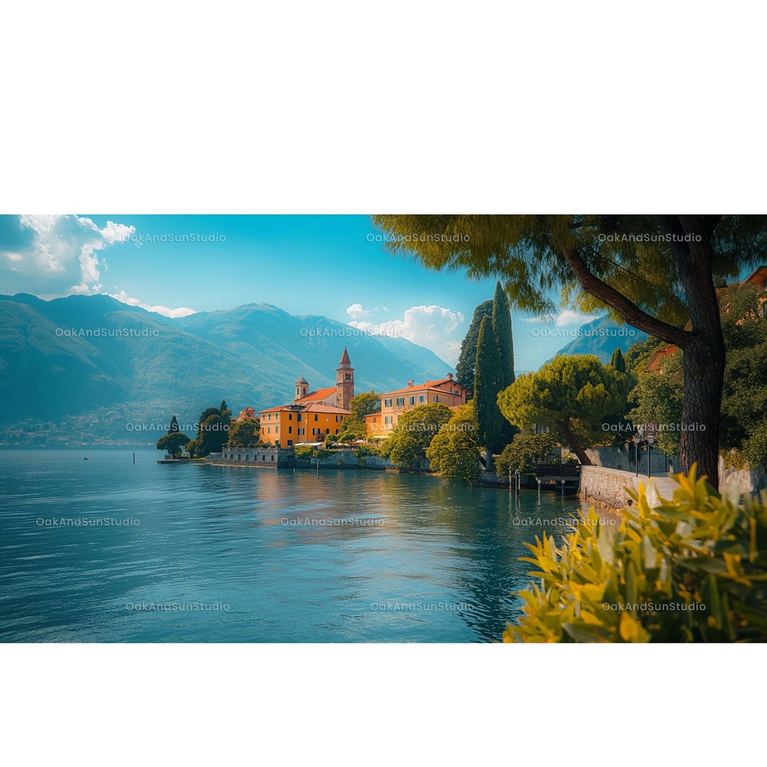 Como Lake in Italy | Virtual Background | Mountains View | Suitable for ...
