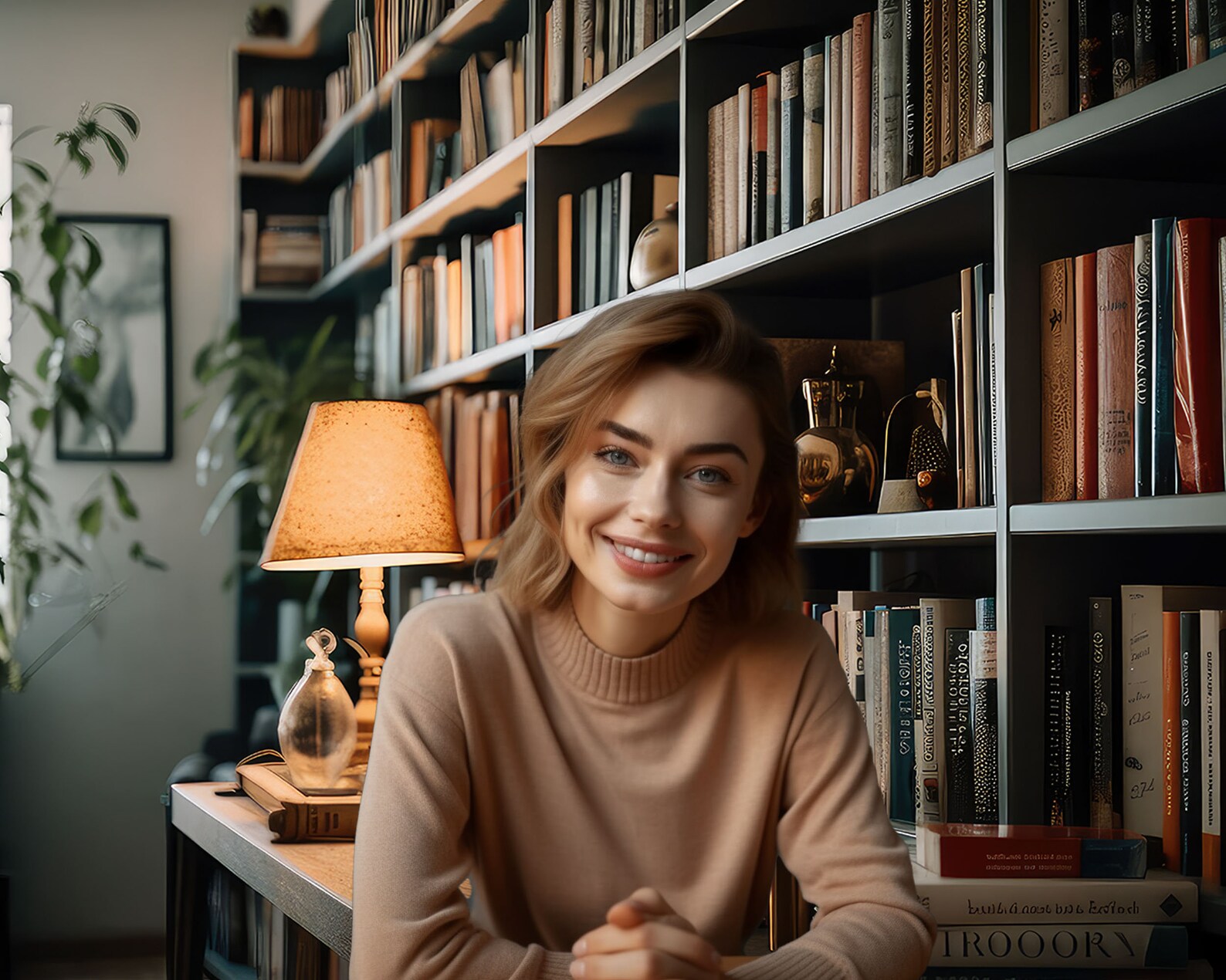 Zoom Background Bookshelf, Perfect for Reading Corner | Suitable for ...