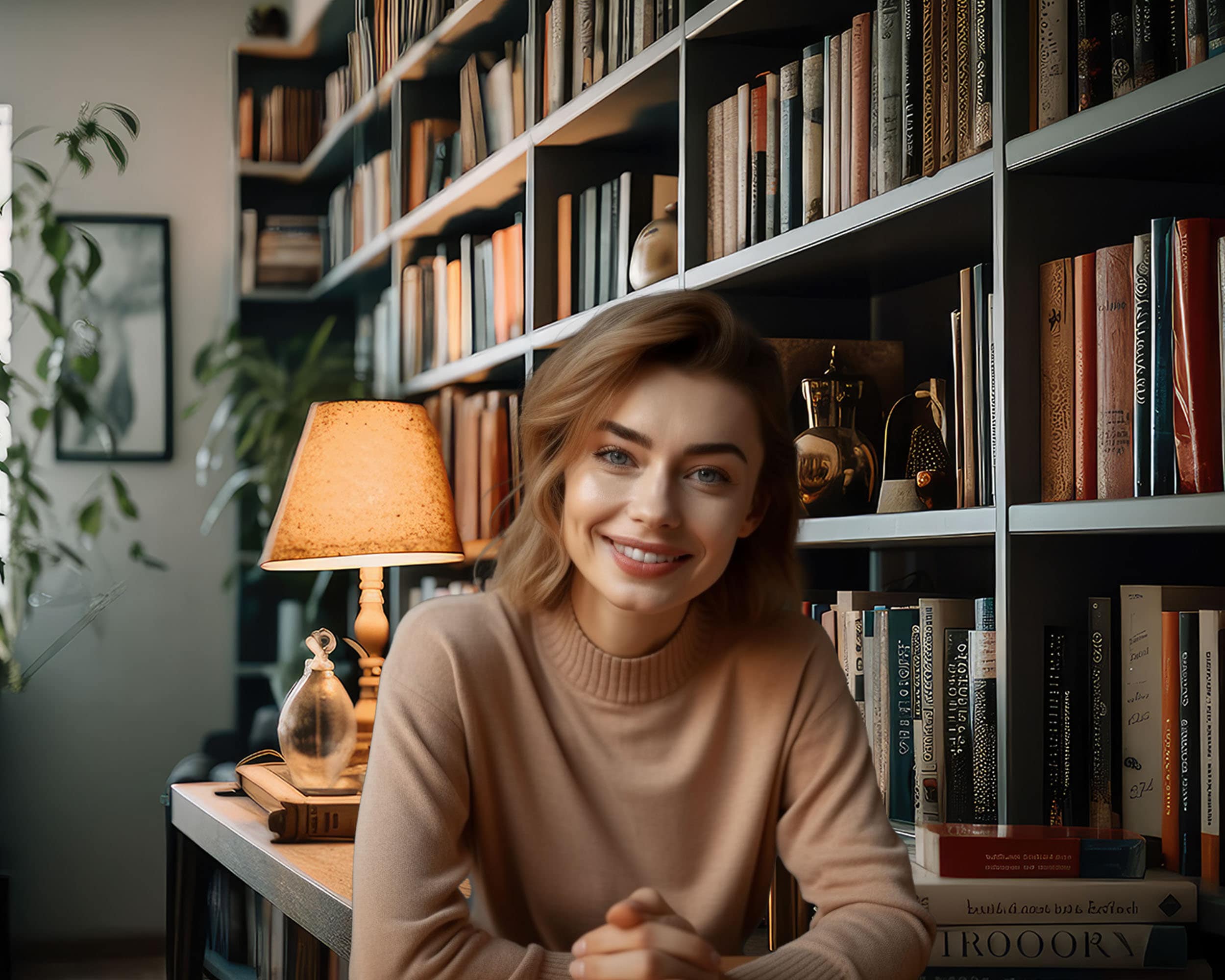 Zoom Background Bookshelf, Perfect for Reading Corner | Suitable for ...