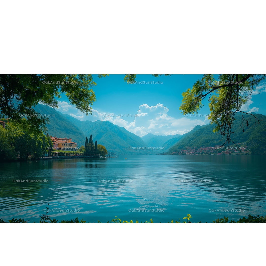 Como Lake in Italy | Virtual Background | Mountains View | Suitable for ...