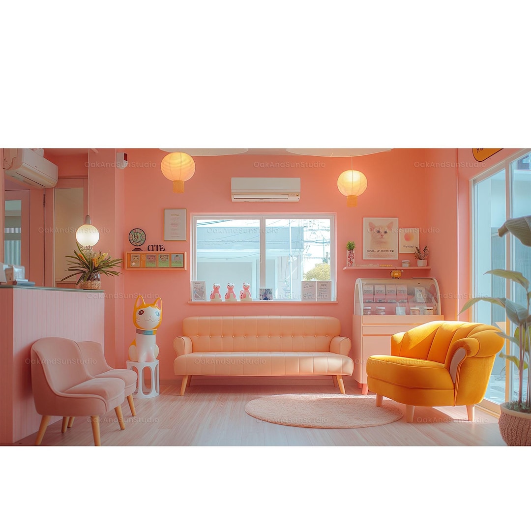 Pink Virtual Background of Vet Clinic | Suitable for Zoom, Google Meet ...