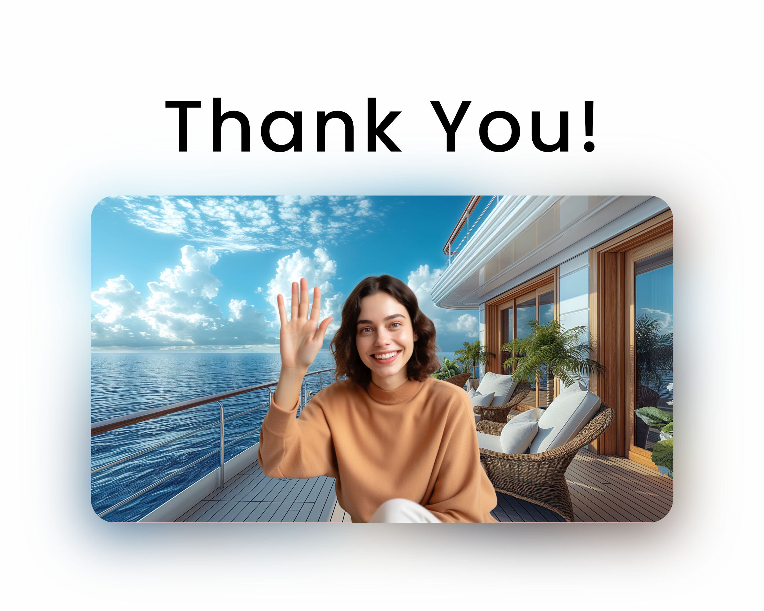 Zoom Background | Deck of Cruise Ship in the Ocean | Zoom Virtual ...