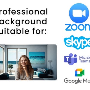 Sea View Living Room | Zoom Virtual Backgrounds | Microsoft Teams ...