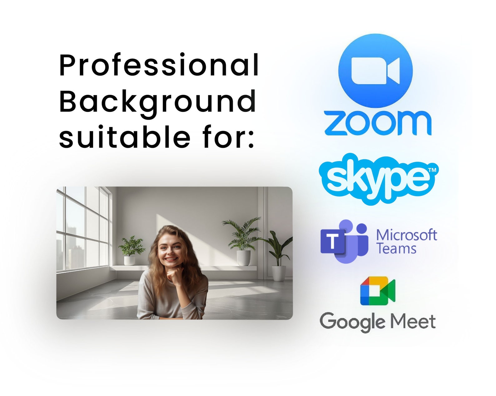 Minimalist Plain Zoom Background | Suitable for Zoom, Google Meet ...