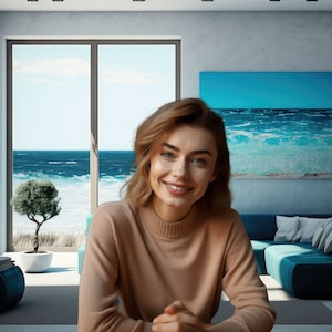 Sea View Living Room | Zoom Virtual Backgrounds | Microsoft Teams ...