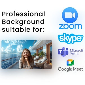 Zoom Background | Deck of Cruise Ship in the Ocean | Zoom Virtual ...