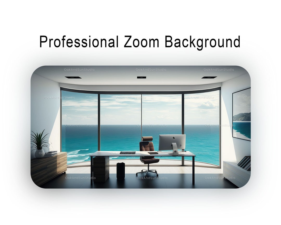 Virtual Background | Sea View Office | Zoom | Microsoft Teams ...