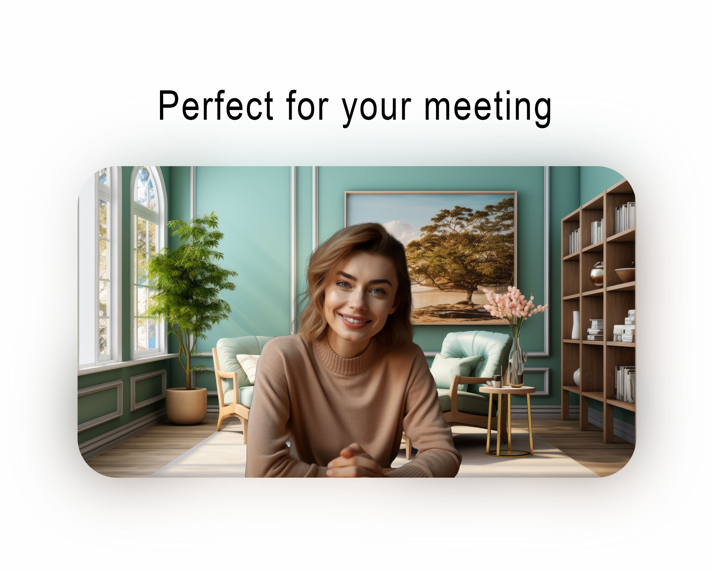 Realistic Virtual Background With a Psychotherapist Room View ...