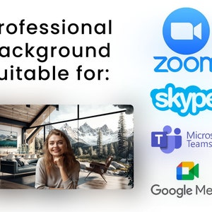 6 Pack | Cozy Cabin Chalet | Zoom Backgrounds | Mountains | Teams ...