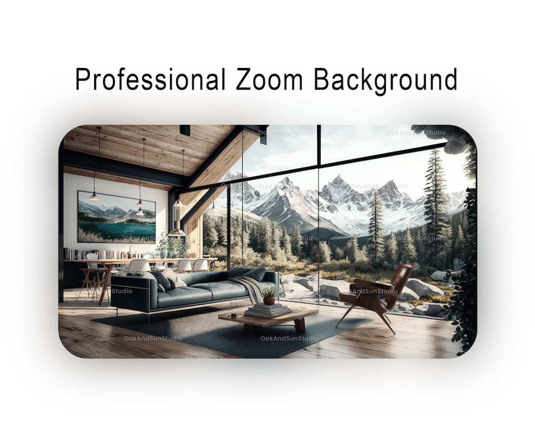 6 Pack | Cozy Cabin Chalet | Zoom Backgrounds | Mountains | Teams ...