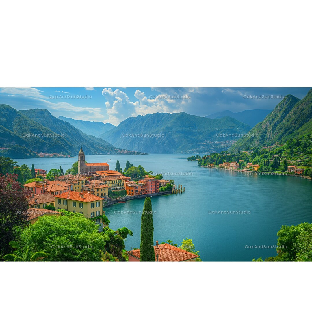 Como Lake in Italy | Virtual Background | Mountains View | Suitable for ...