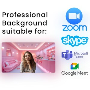Pink Virtual Background of Vet Clinic | Suitable for Zoom, Google Meet ...