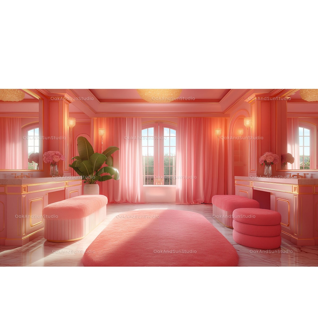 Barbie Pink Virtual Background of Dressing Room | Suitable for Zoom ...