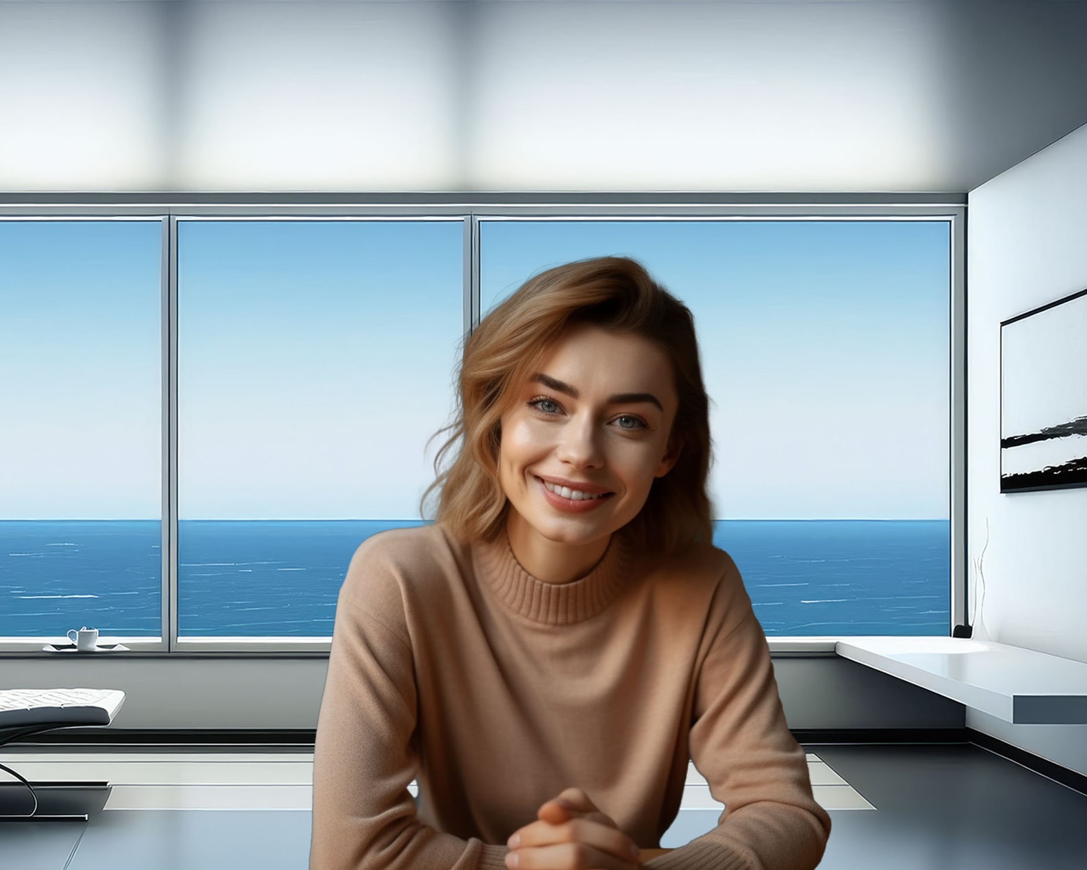 Sea View Office | Zoom Virtual Backgrounds | Microsoft Teams | Facebook ...