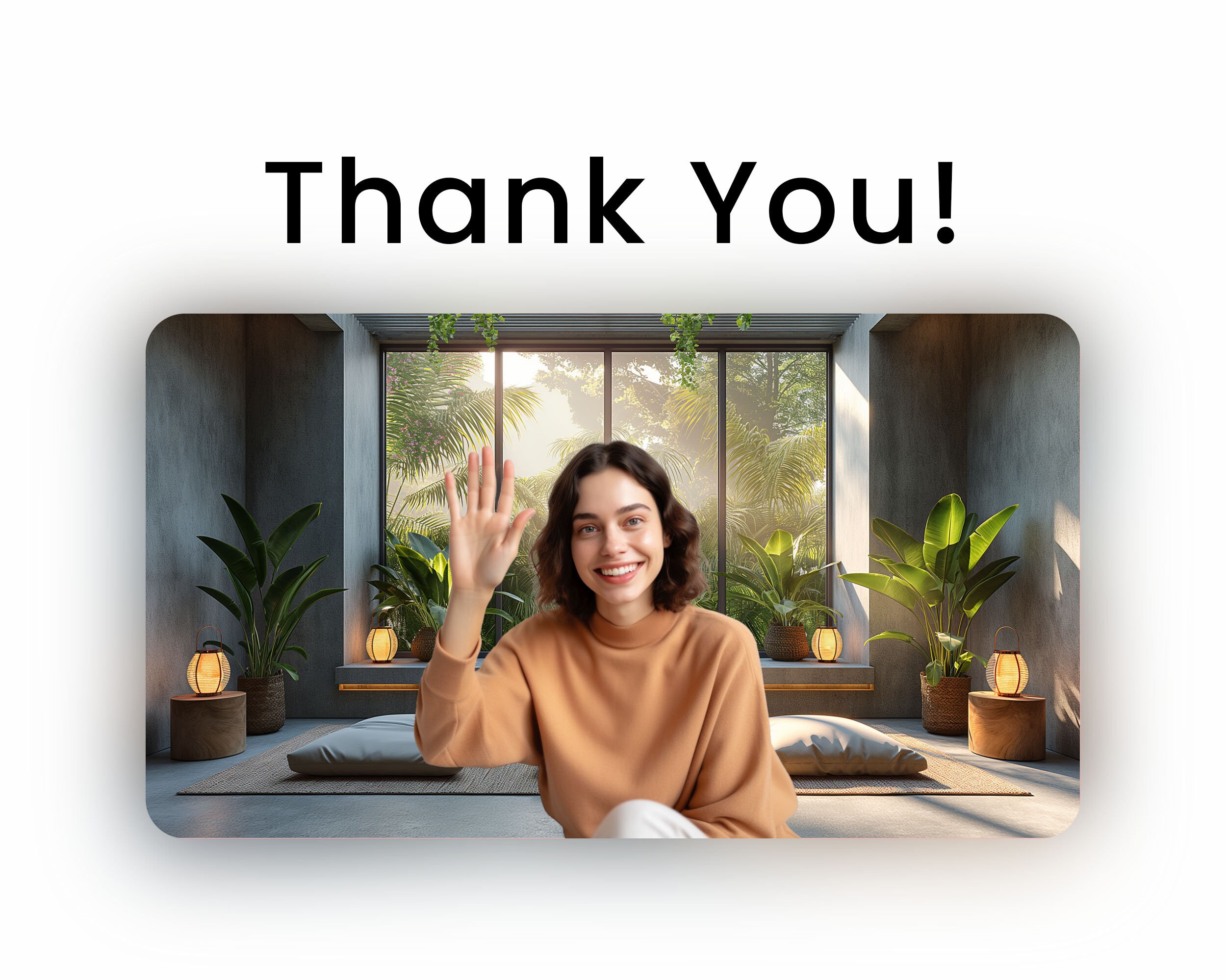 Realistic Virtual Background of the Meditation Room With Big Window ...