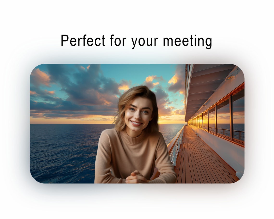 Zoom Background | Deck of Cruise Ship in the Ocean | Zoom Virtual ...