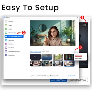Realistic Virtual Background of Vanity Table in a Green Room With ...