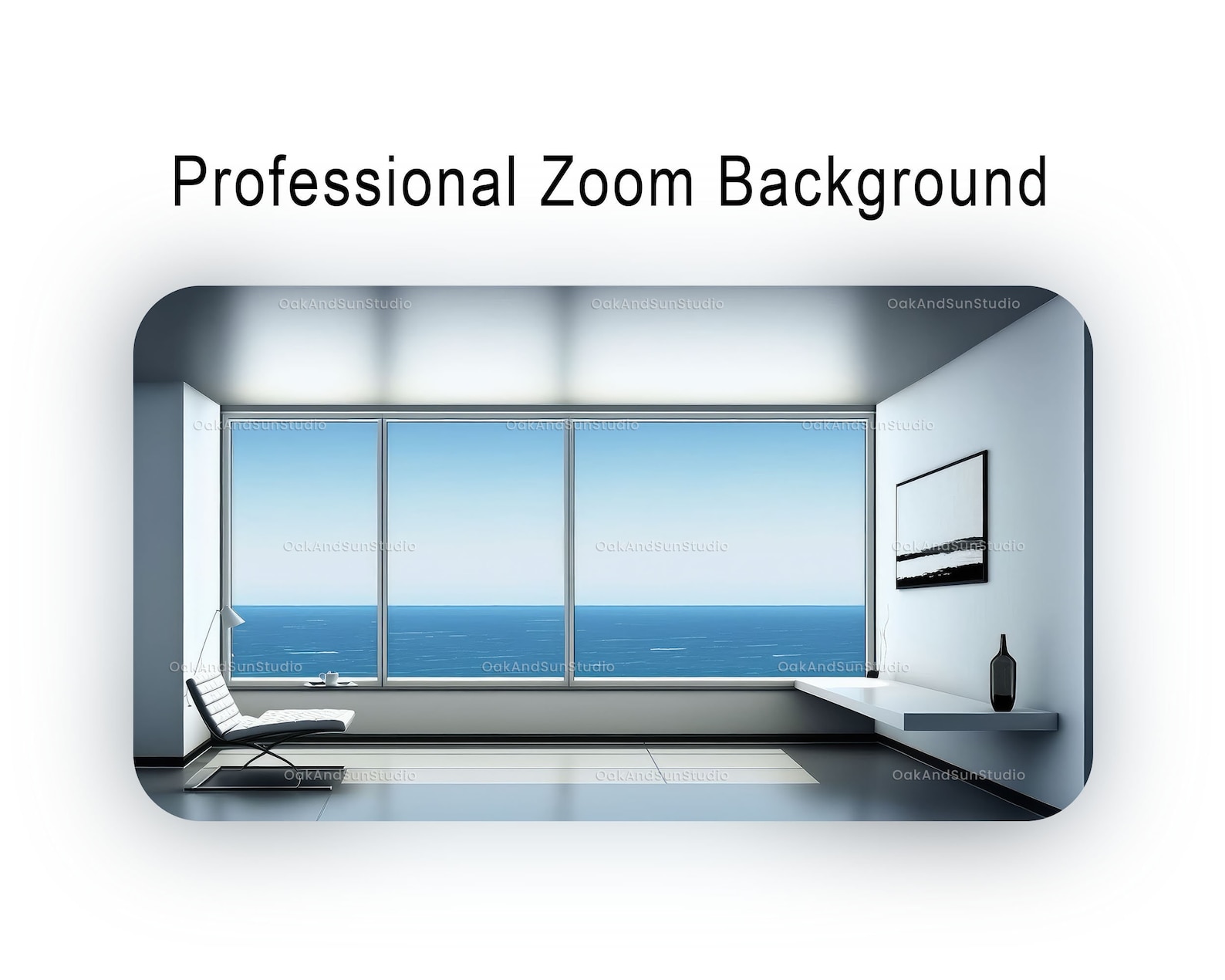 Sea View Office | Zoom Virtual Backgrounds | Microsoft Teams | Facebook ...