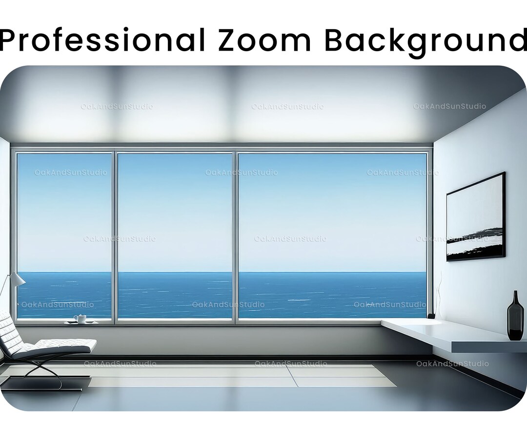 Sea View Office Zoom Virtual Backgrounds Microsoft Teams - Etsy