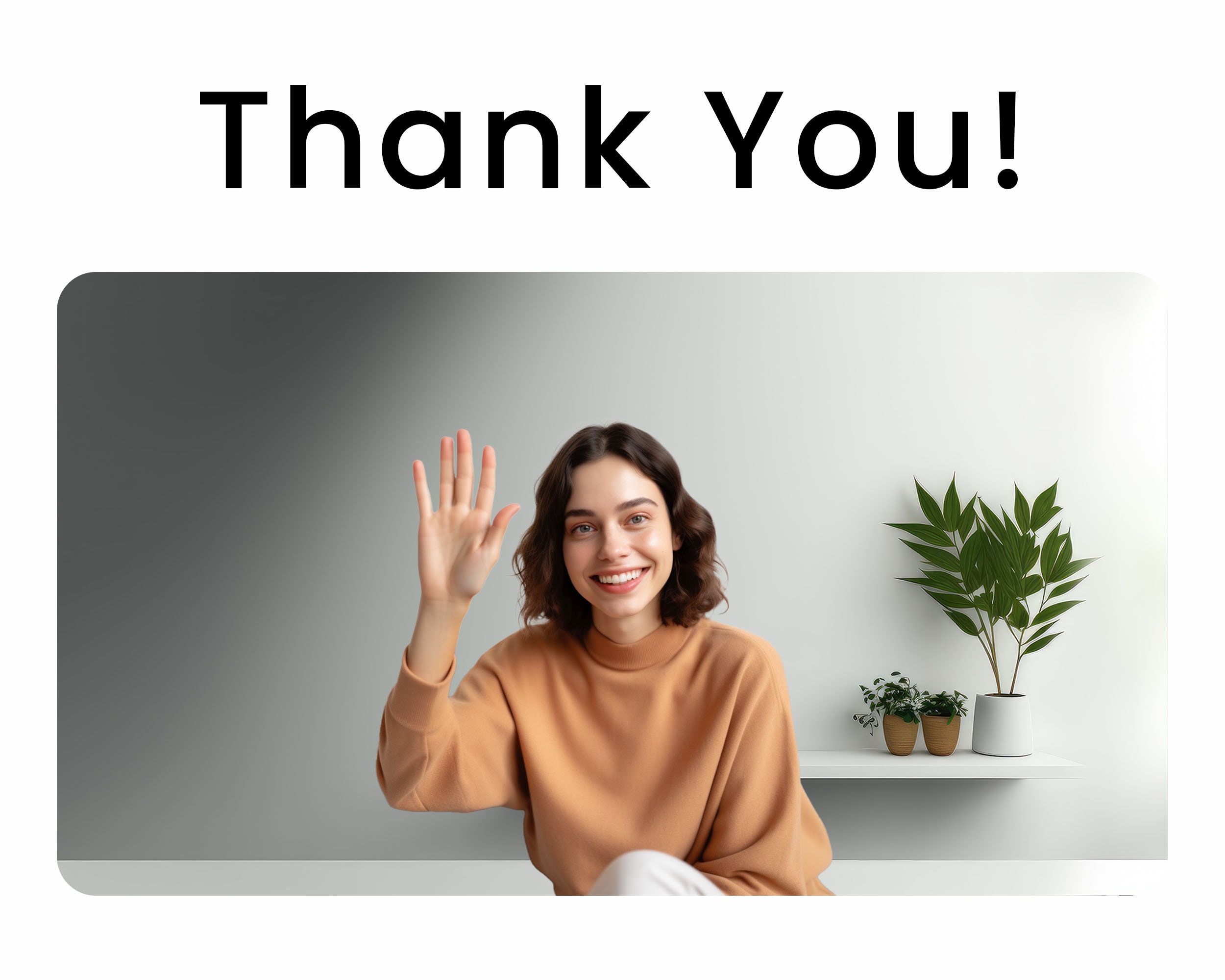 Realistic Virtual Background of Minimalistic Wall With a Plant Suitable ...