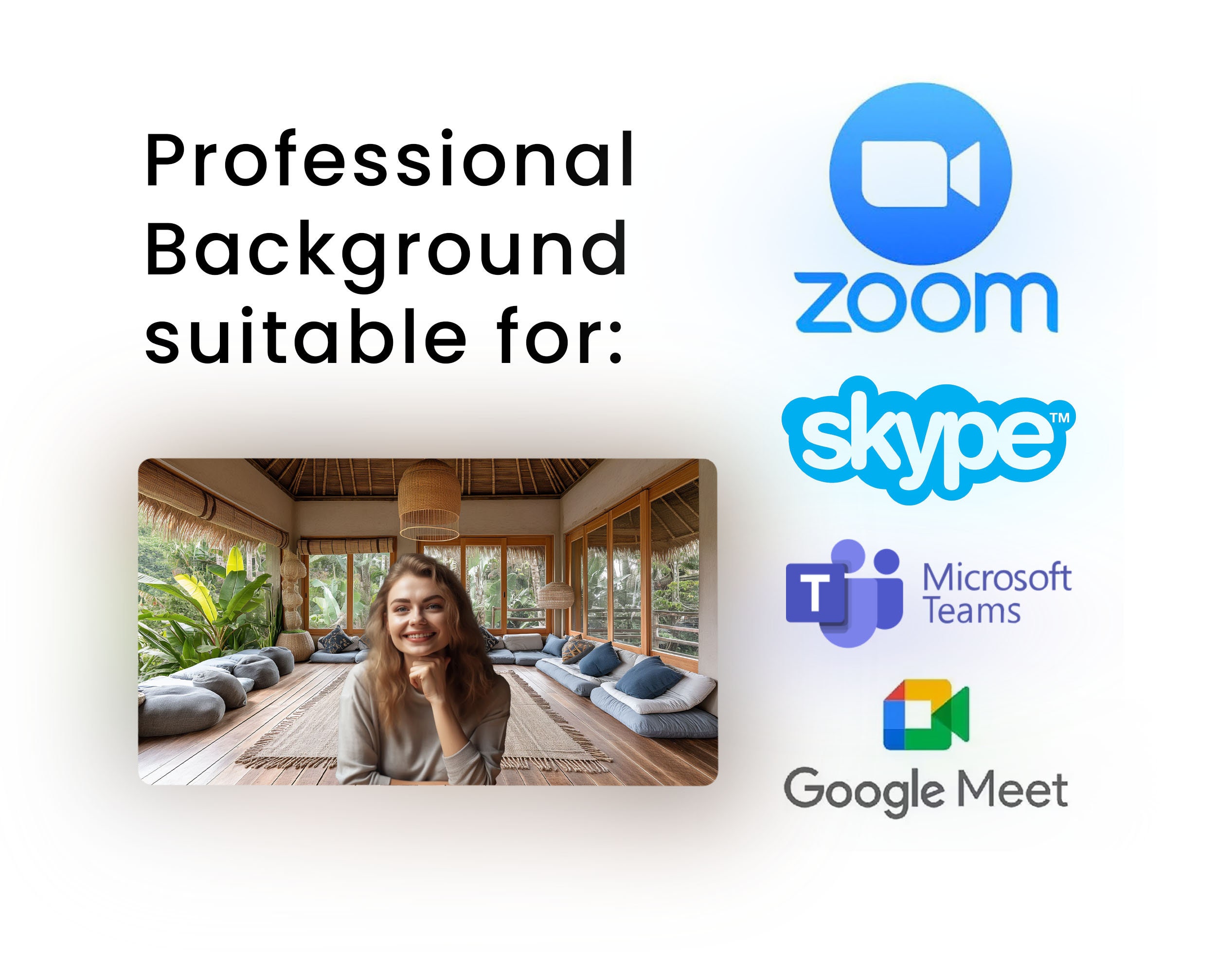 Realistic Virtual Background of the Meditation Room in Jungle ...