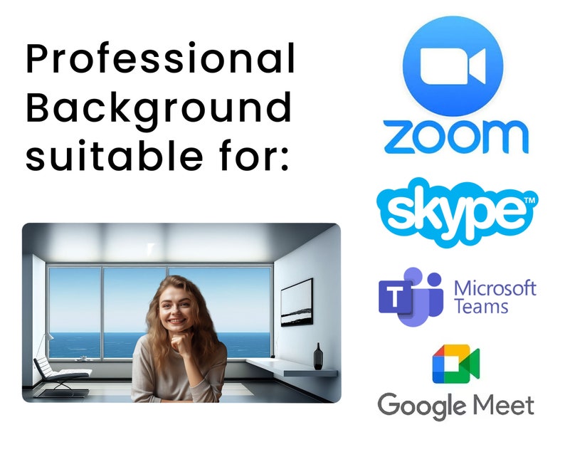 Sea View Office | Zoom Virtual Backgrounds | Microsoft Teams | Facebook ...