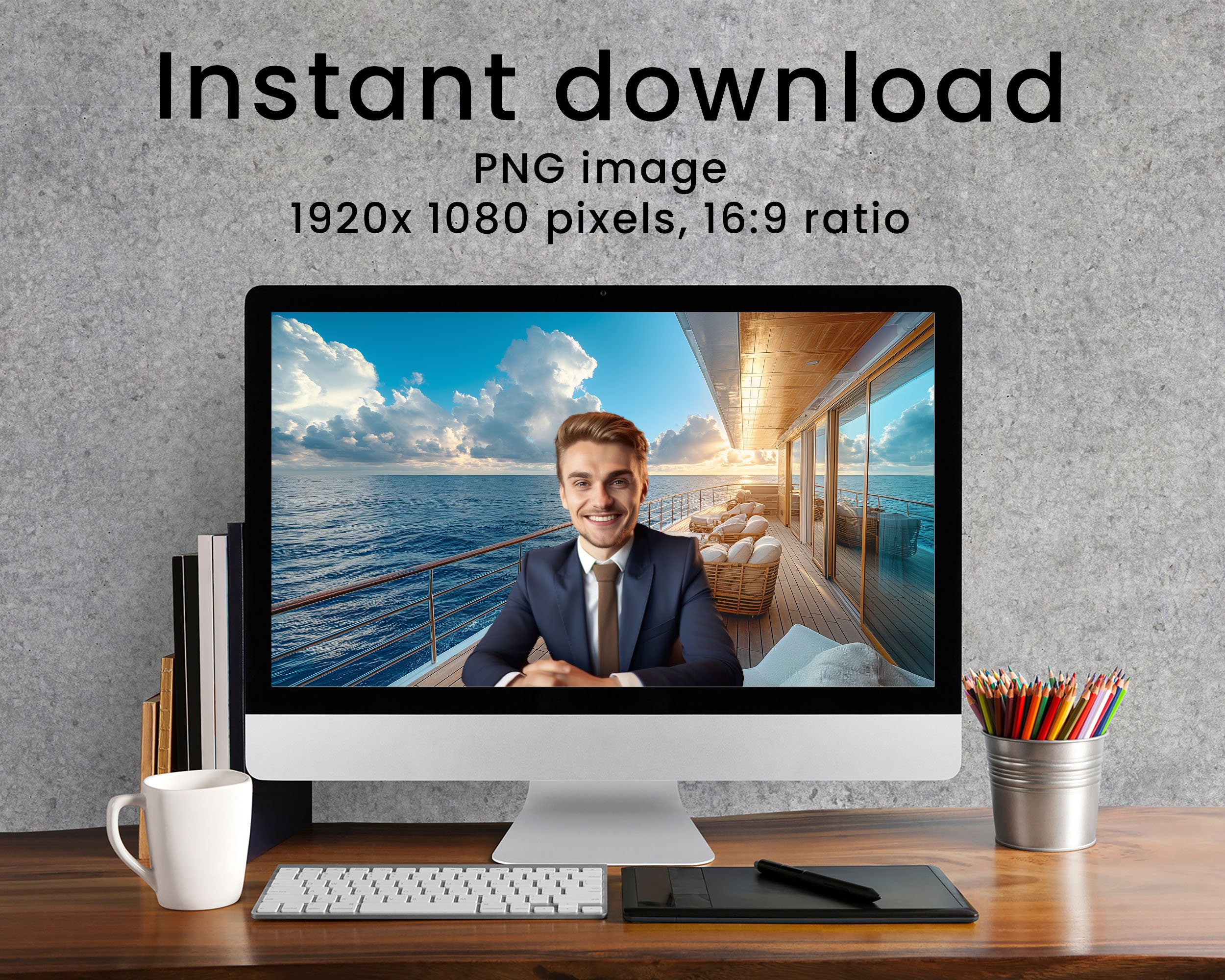 Zoom Background |deck of Cruise Ship in the Ocean | Zoom Virtual ...