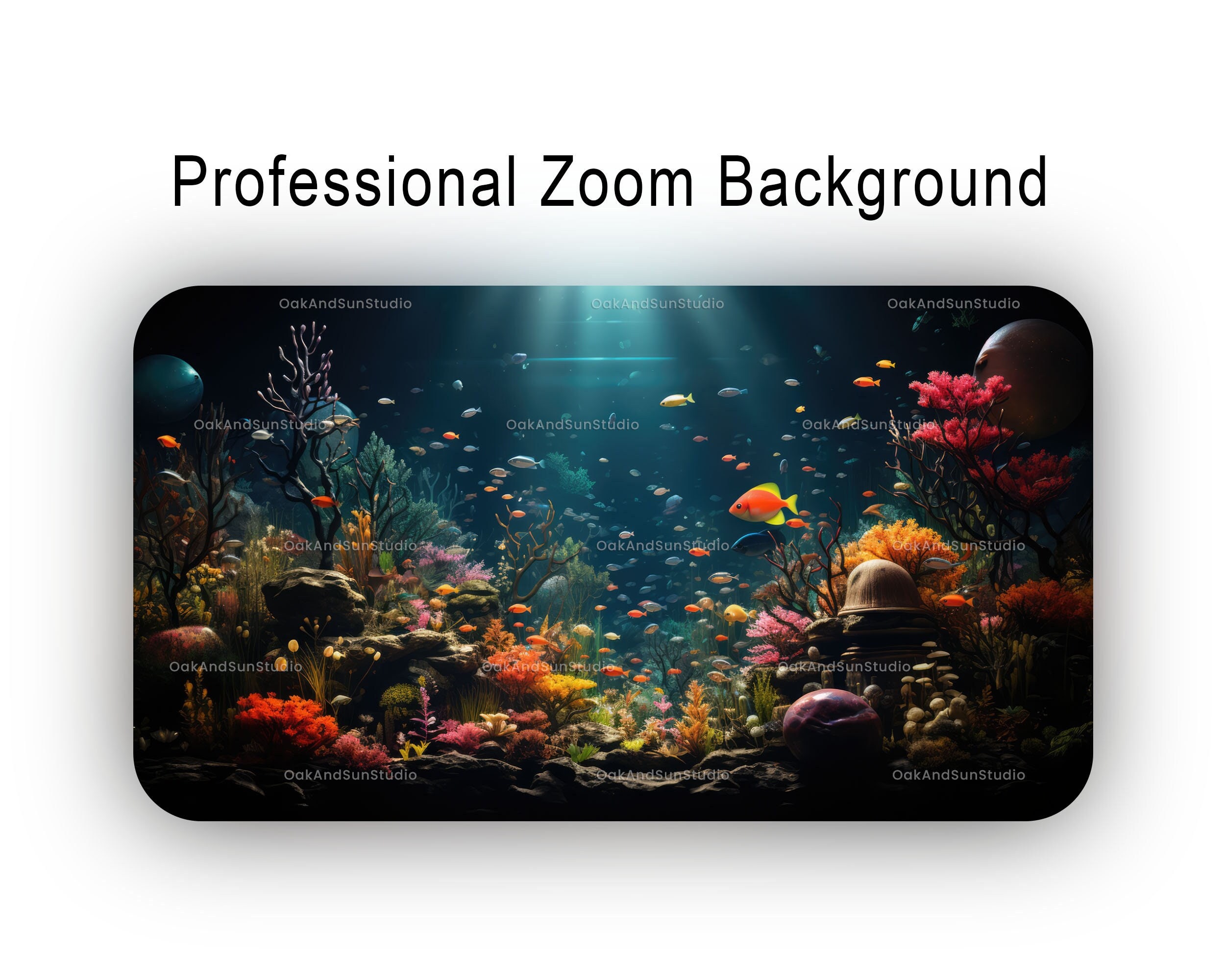 Realistic Virtual Background With Aquarium View for Ocean and Sea ...
