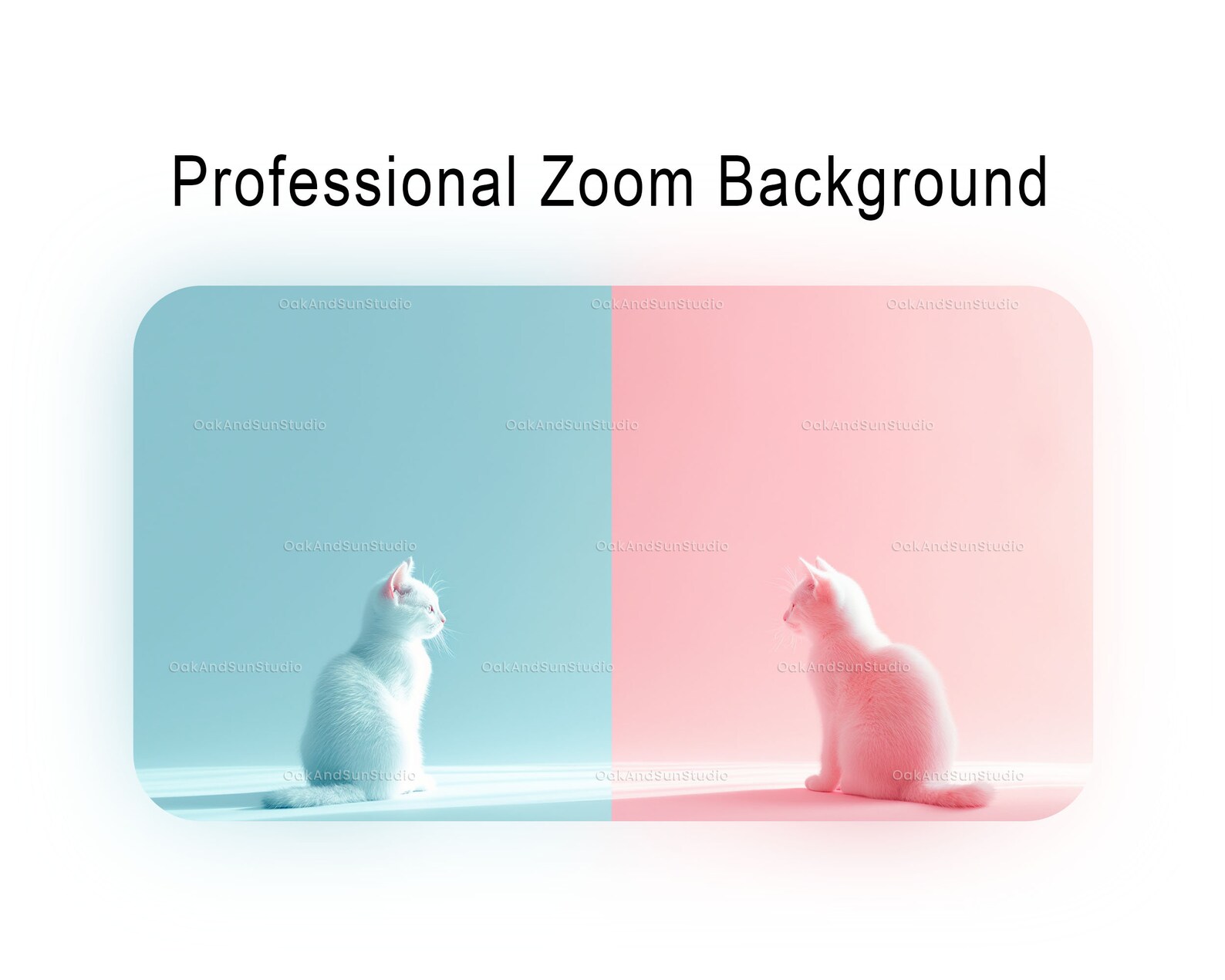 Pink and Blue Cats | Valentine Day | Zoom Virtual Backgrounds ...