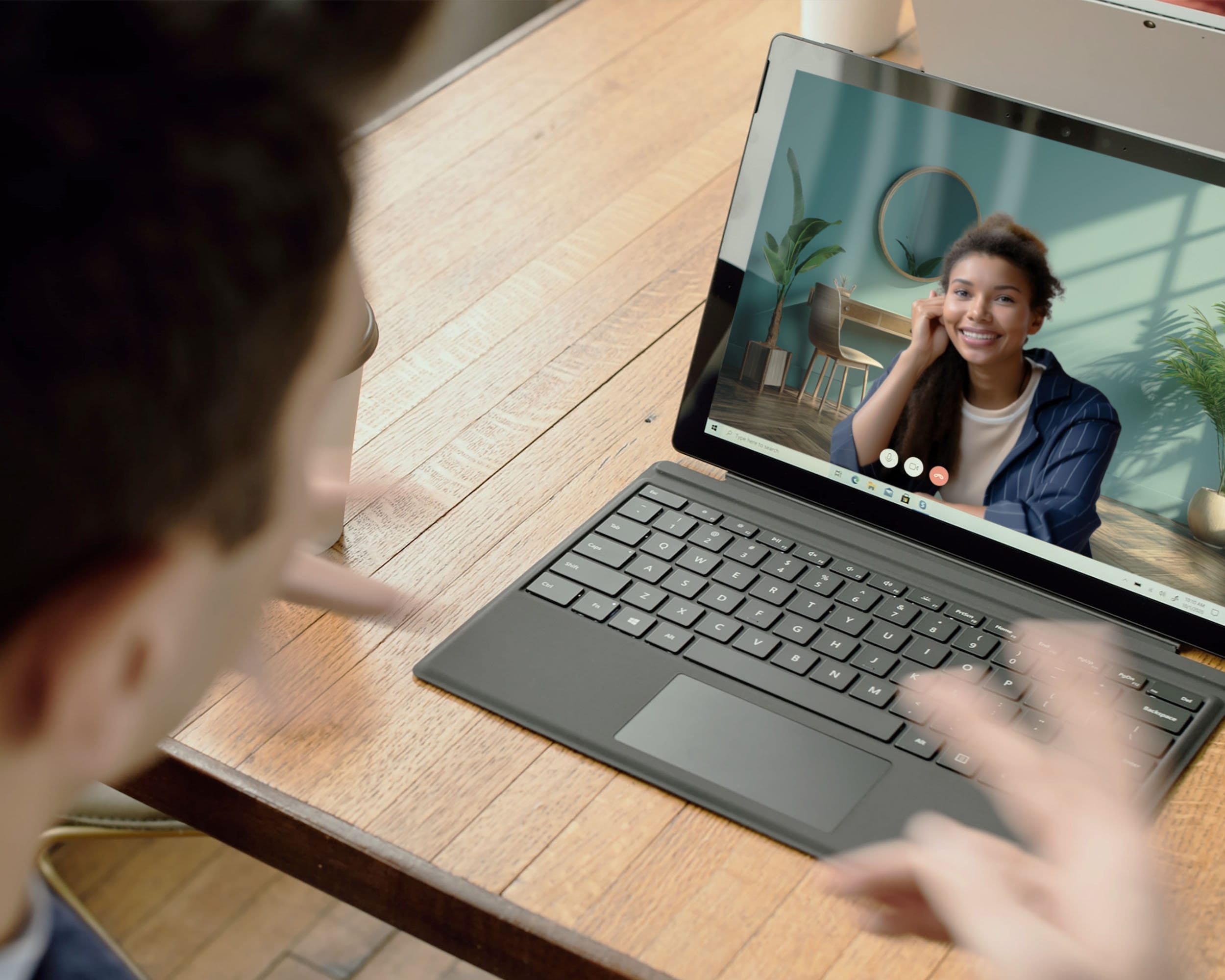 Realistic Virtual Background of Vanity Table in a Green Room With ...