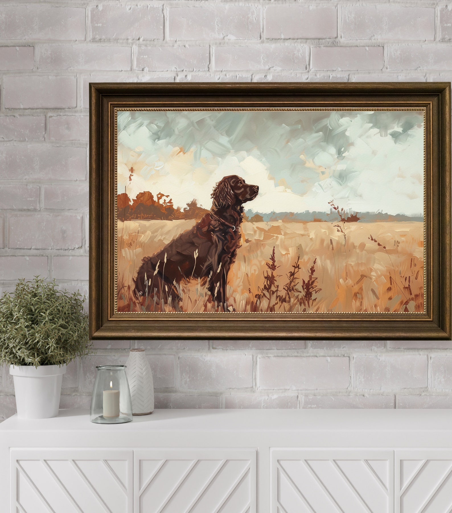 Boykin Spaniel Art Print, Dog Print, Preppy Dog Prints, Dog Mom Gift ...