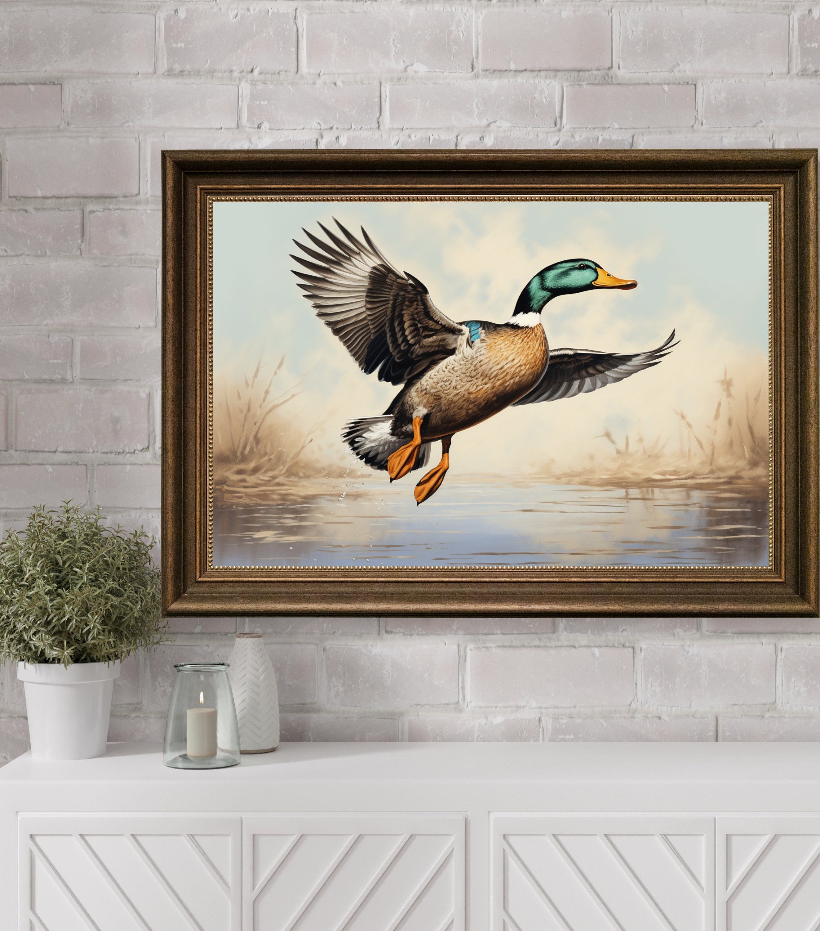 Duck Printable Digital Wall Art, Nursery Flying Ducks Decor, Farmhouse ...