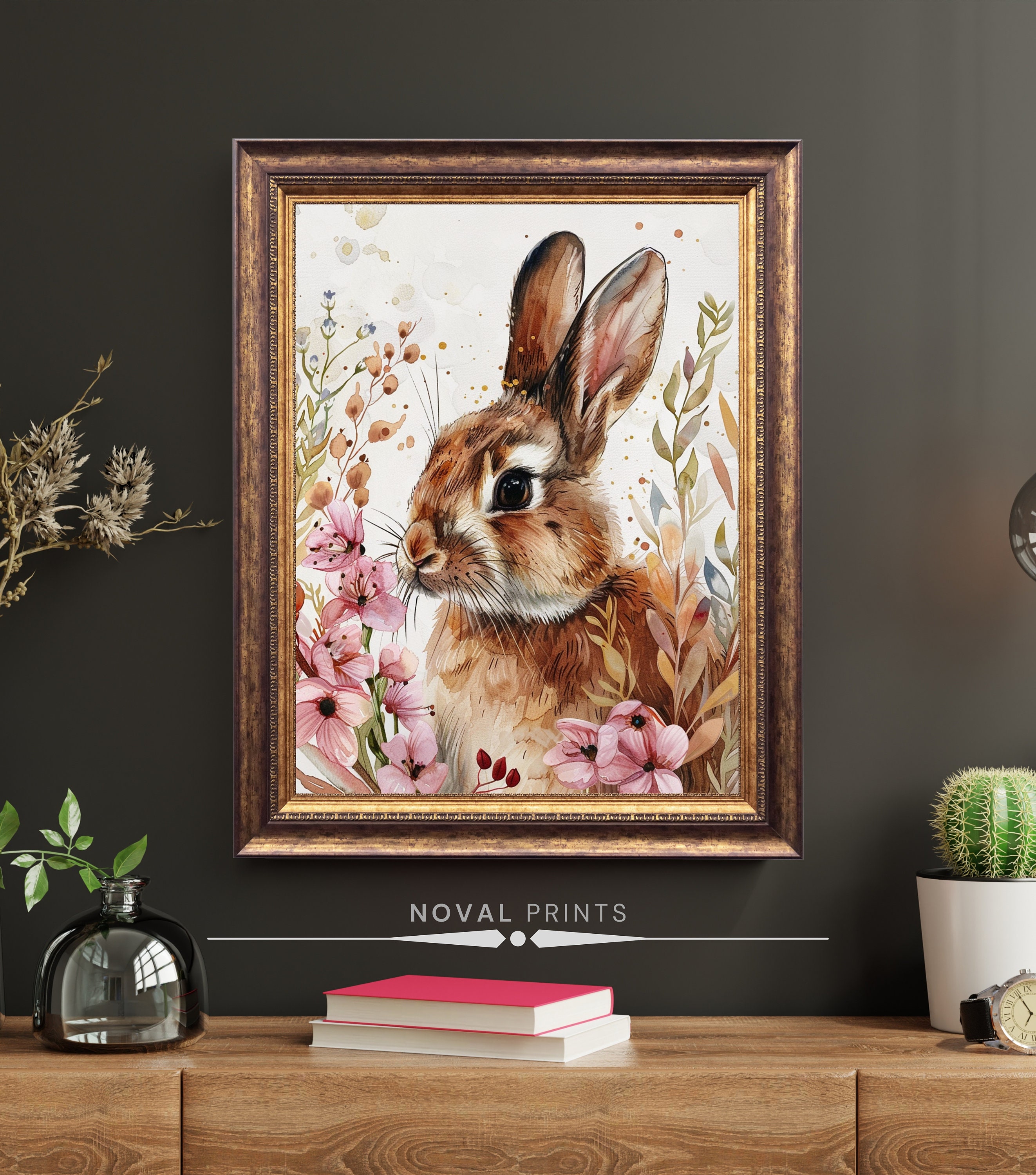 Rabbit Art, Bunny Illustration, Rabbit Wall Decor, Cute Animal Print ...