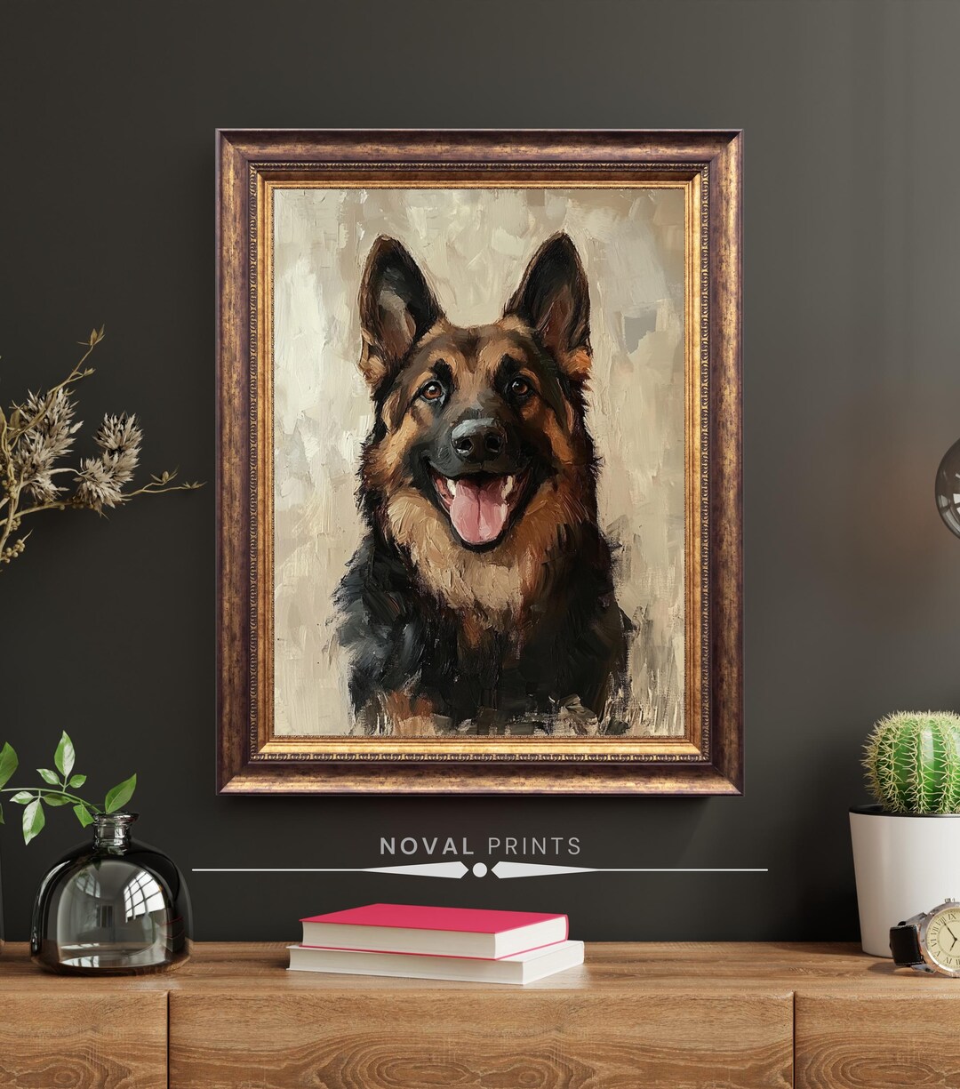 Vintage Style German Shepherd Portrait Digital Download, Printable ...